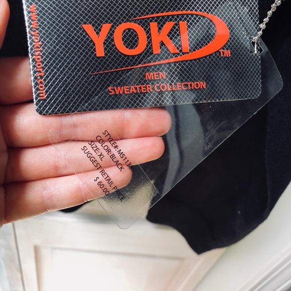 Yoki | Sweaters | Mens Black V Neck Sweater Nwt | Poshmark